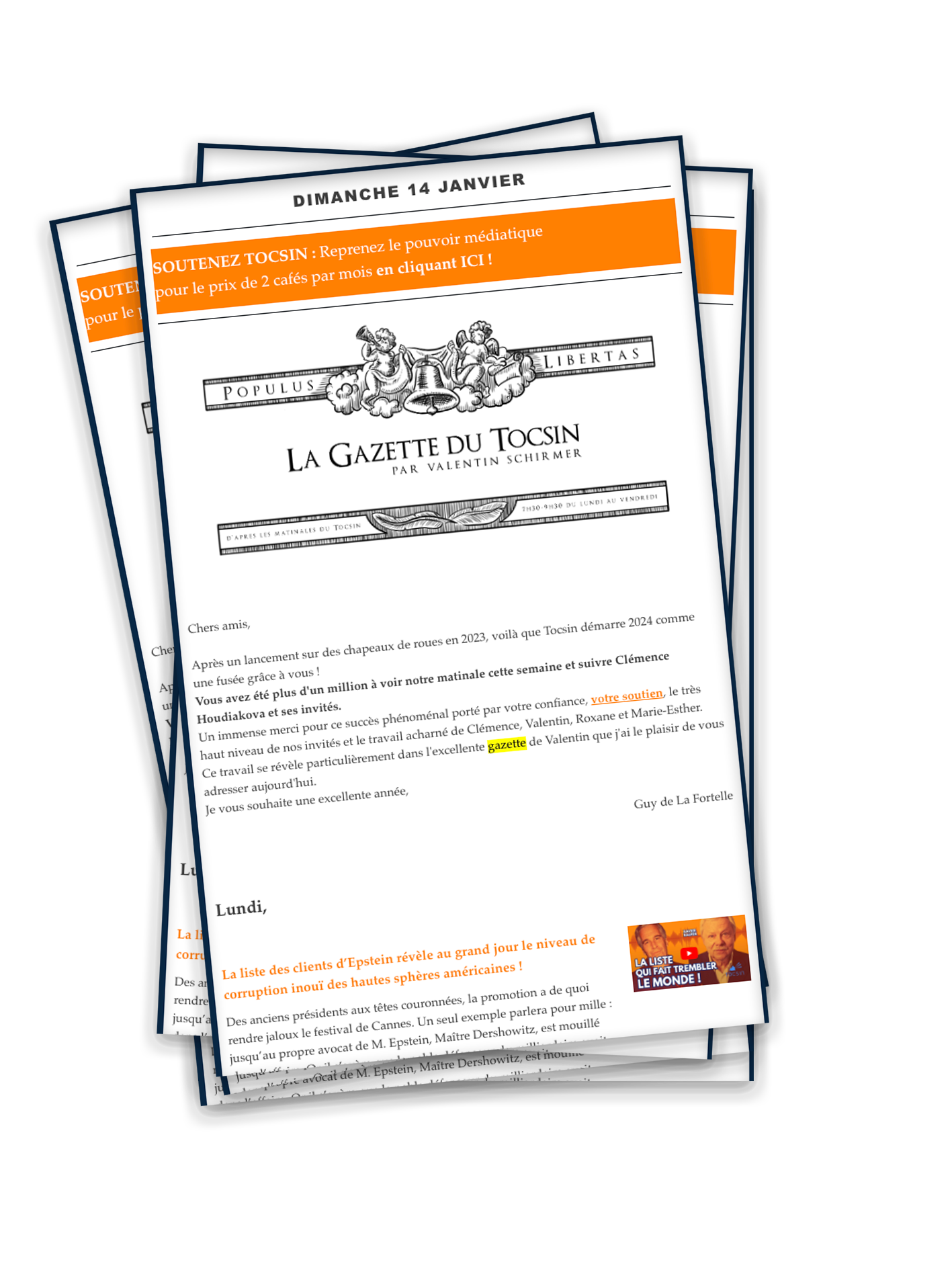 Inscrivez-vous à la Gazette du TOCSIN ! - Tocsin